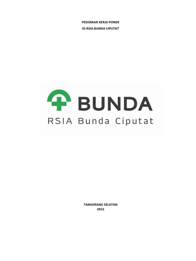 Pedoman Kerja Ponek | PDF | Kesehatan Holistik