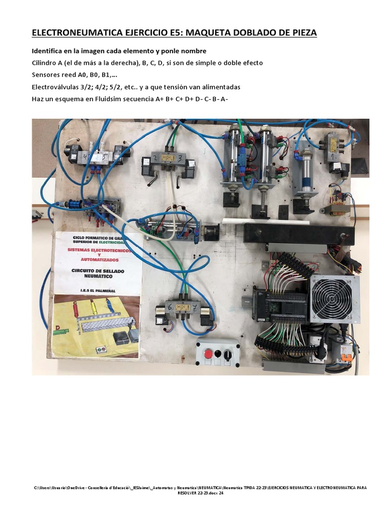 Ejercicios Electroneumatica | PDF