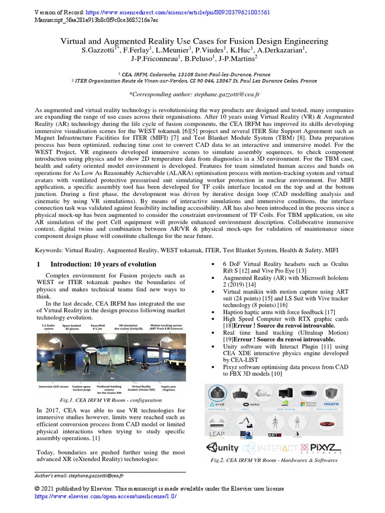Virtual & Augmented Reality Use Cases For Fusion Design Engineering ...