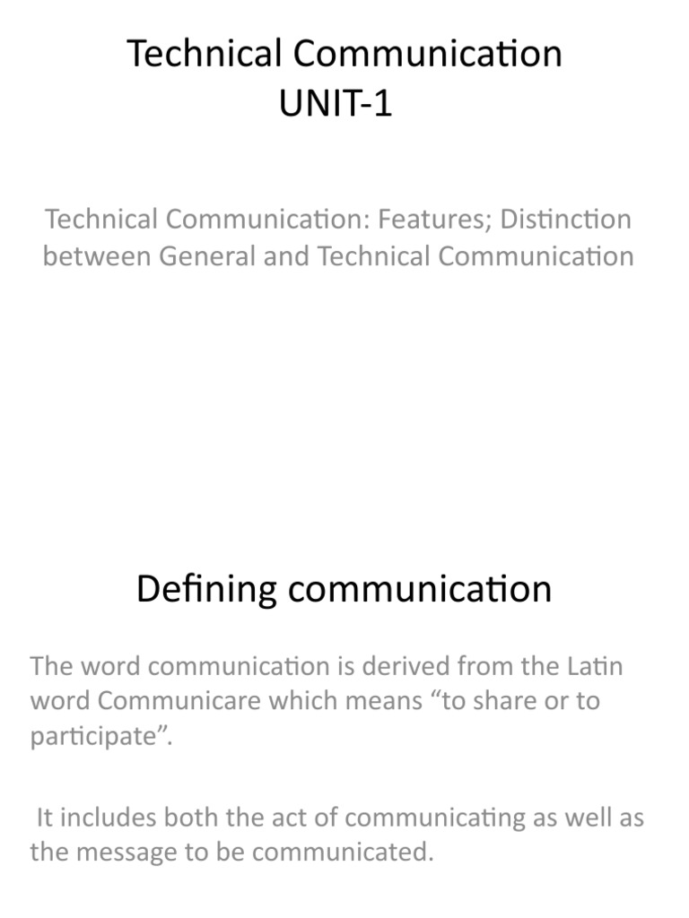 Distinguishing Technical Communication | PDF | Communication | Information