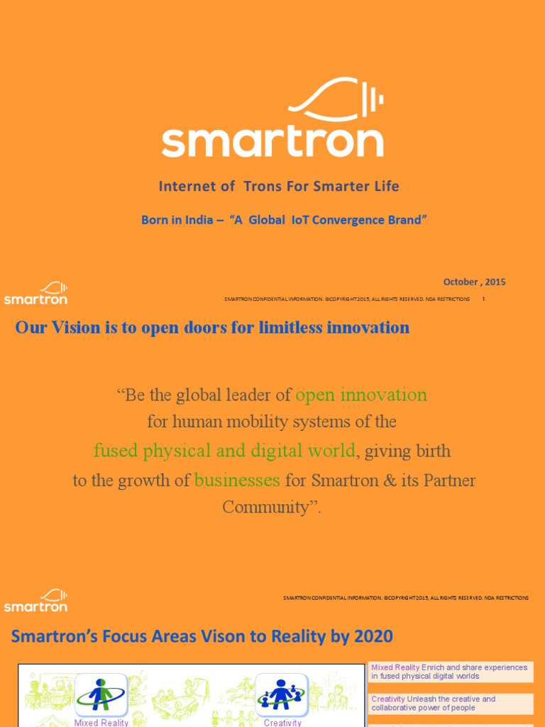 Smartron Experience 2016 | PDF | Internet Of Things | Innovation