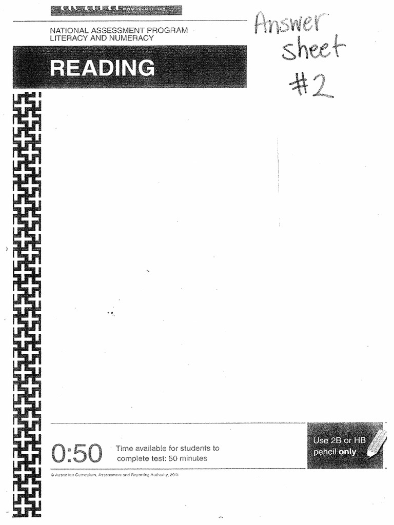 Reading Answer Sheet 2 | PDF