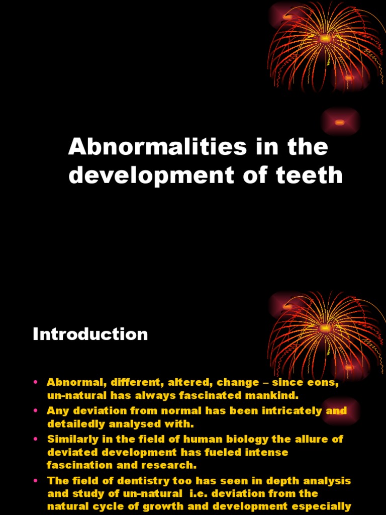 Dental Developmental Abnormalities | PDF | Human Tooth | Tooth Enamel