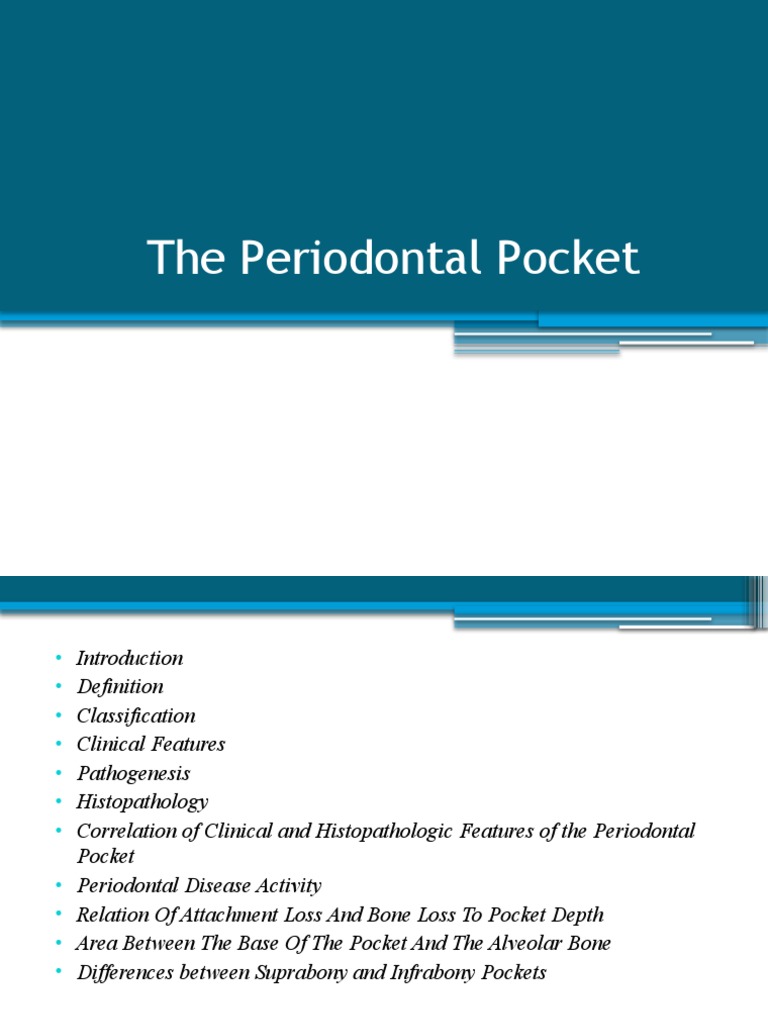 Classification and Pathogenesis of Periodontal Pockets | PDF ...