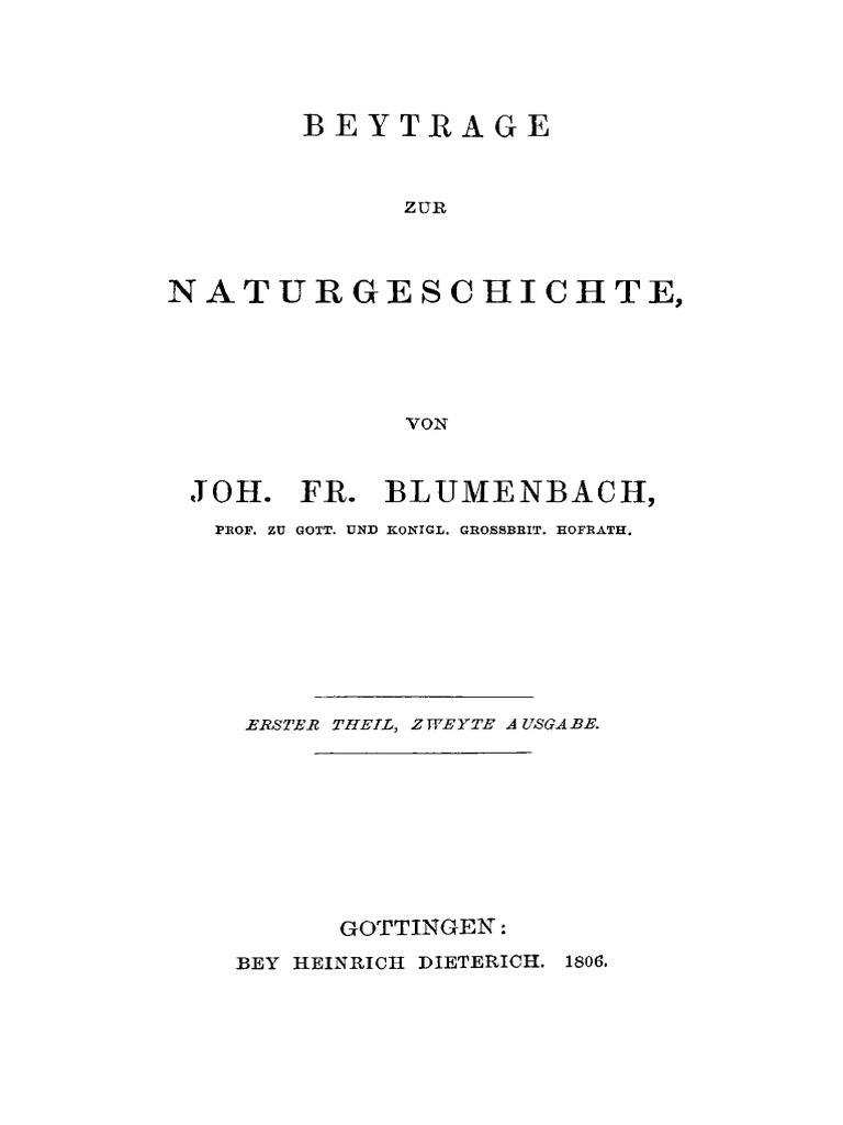 Johann Friedrich Blumenbach - The Anthropological Treatises of Johann ...