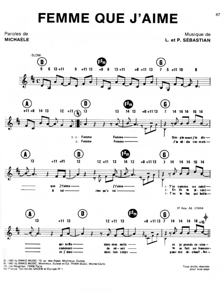Femme Que J'aime | PDF