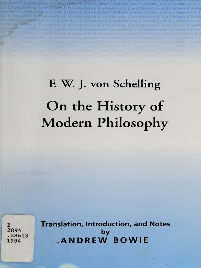 (Texts in German Philosophy) Friedrich Wilhelm Joseph Von Schelling ...