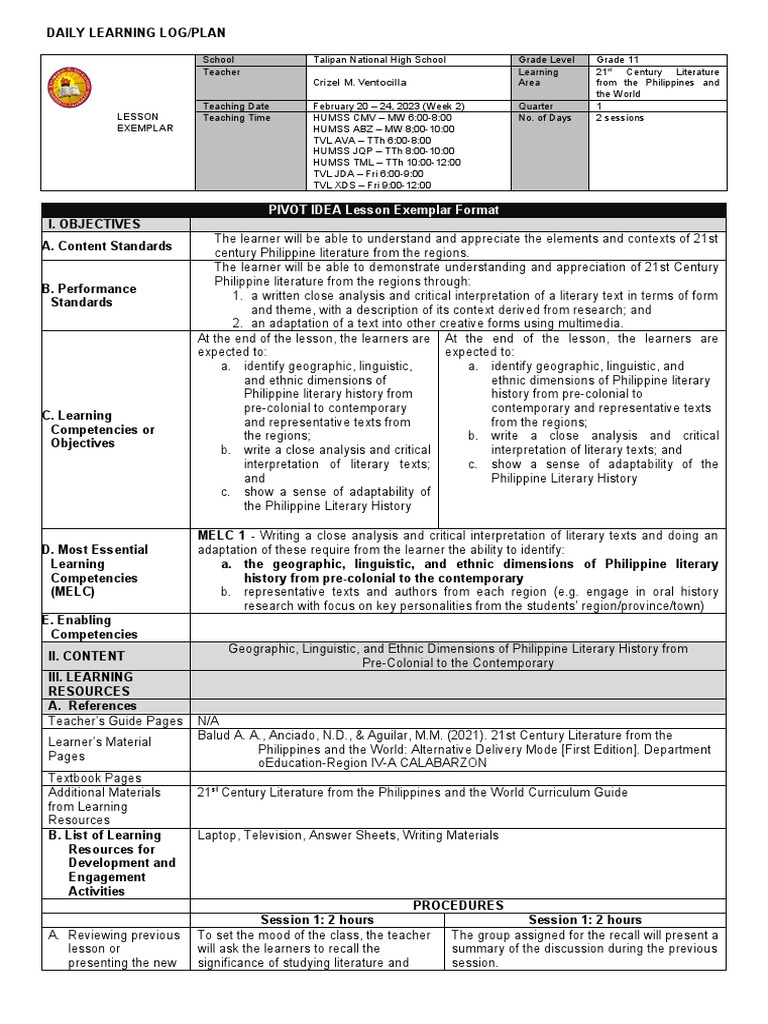 21st DLL Week 2 | PDF | Learning | Teachers 21st DLL Week 2 | PDF | Learning | Teachers
