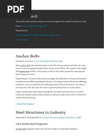 Anchor Bolt Projection Guide | PDF