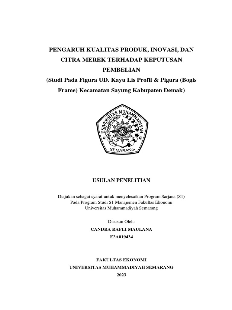 Proposal Edit-Unimus Candra1 | PDF