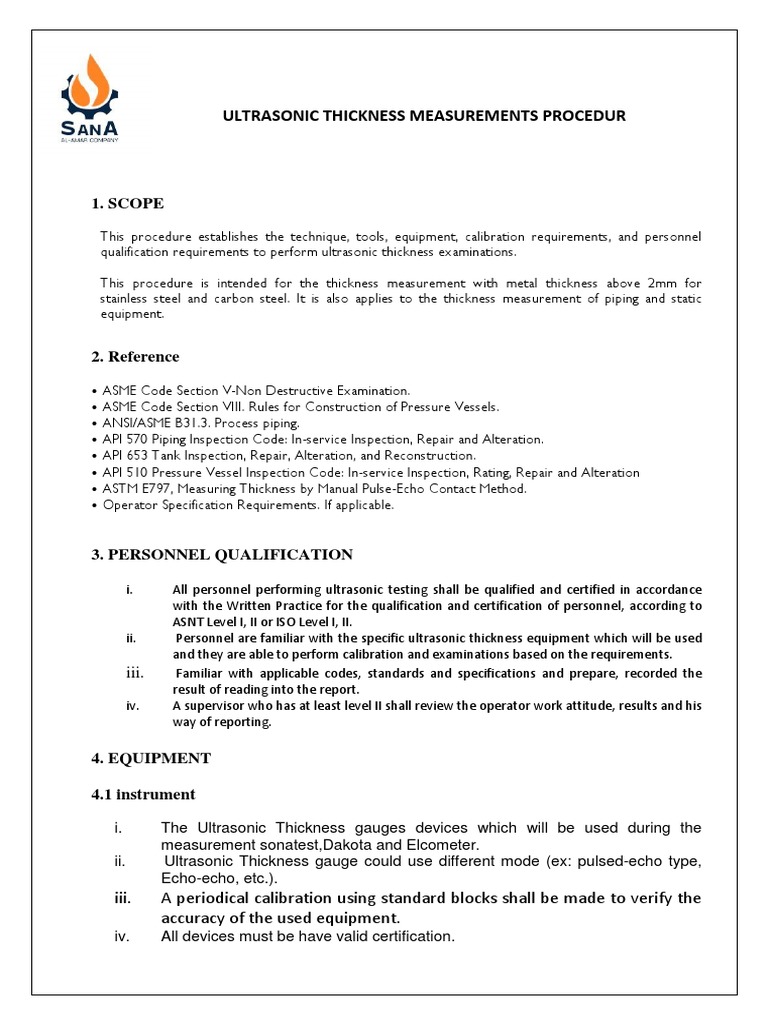 Ultrasonic Thickness Measurement Guide | PDF | Ultrasound | Calibration