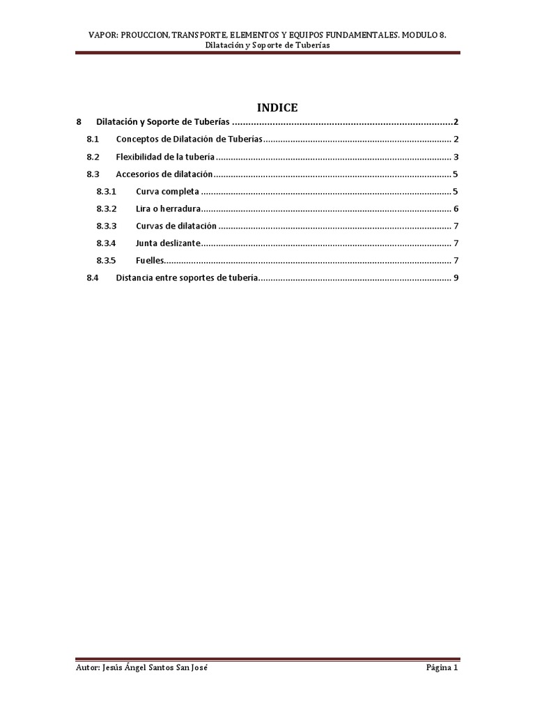 Curso - Vapor - Modulo 8. Dilatacion y Soporte de Tuberias | PDF | Tubería (transporte de ...