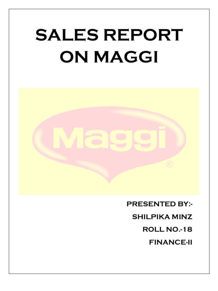 An Insightful Analysis of Maggi Noodles' Product Portfolio and Sales in ...