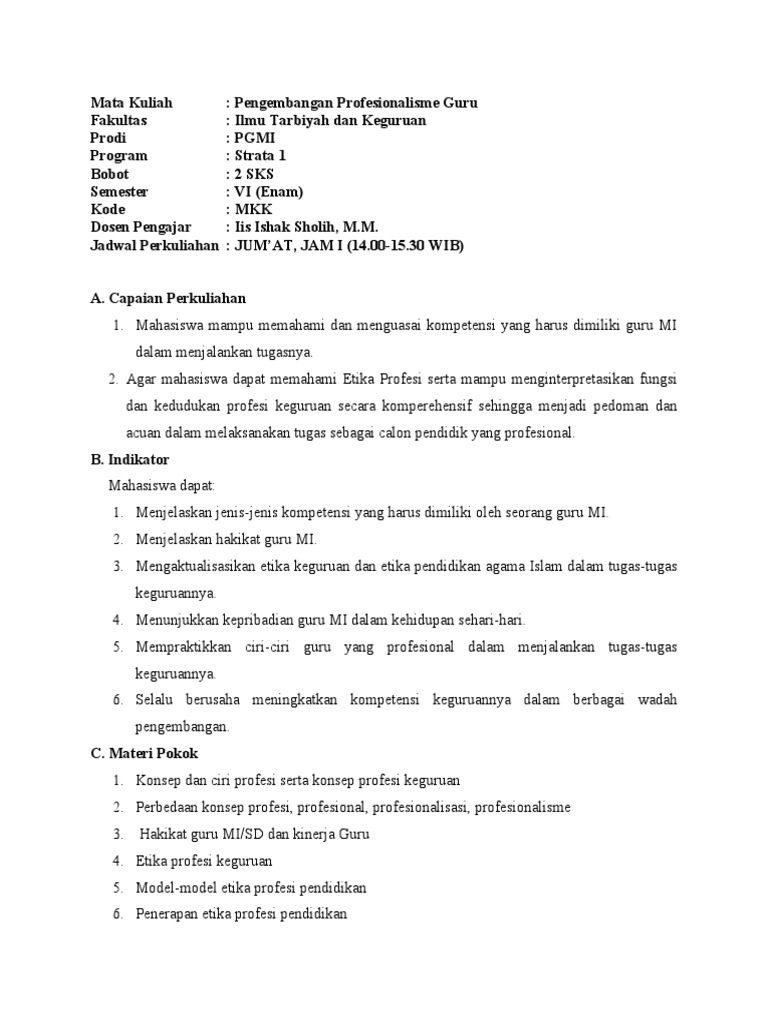 Pengembangan Profesionalisme Guru | PDF