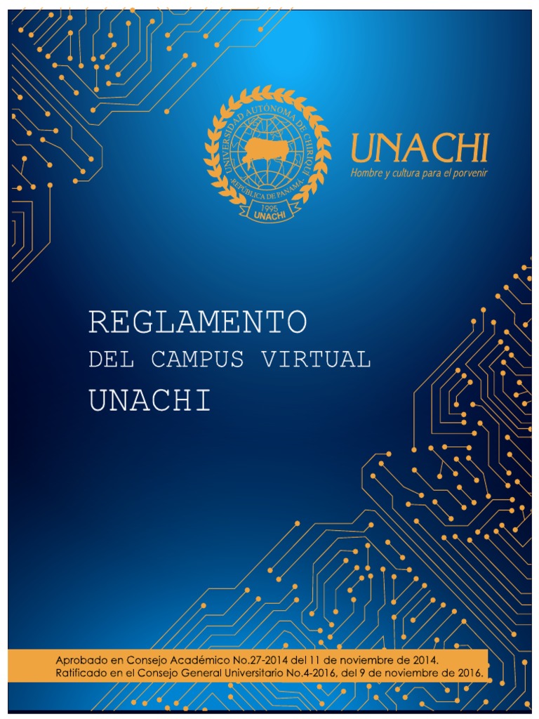Reglamento Campus Virtual UNACHI | PDF | Educación a distancia | Enseñando