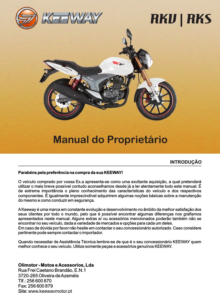 Manual - Proprietario - RKVeRKS (PORTUGAL) | PDF | Pneu | Motores