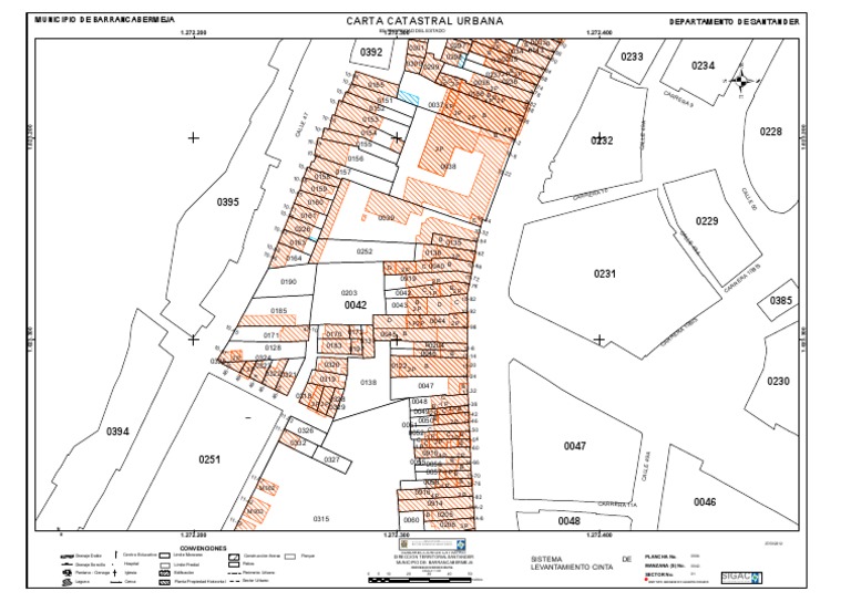 Carta Catastral Urbana: Departamento de Santander Municipio de ...