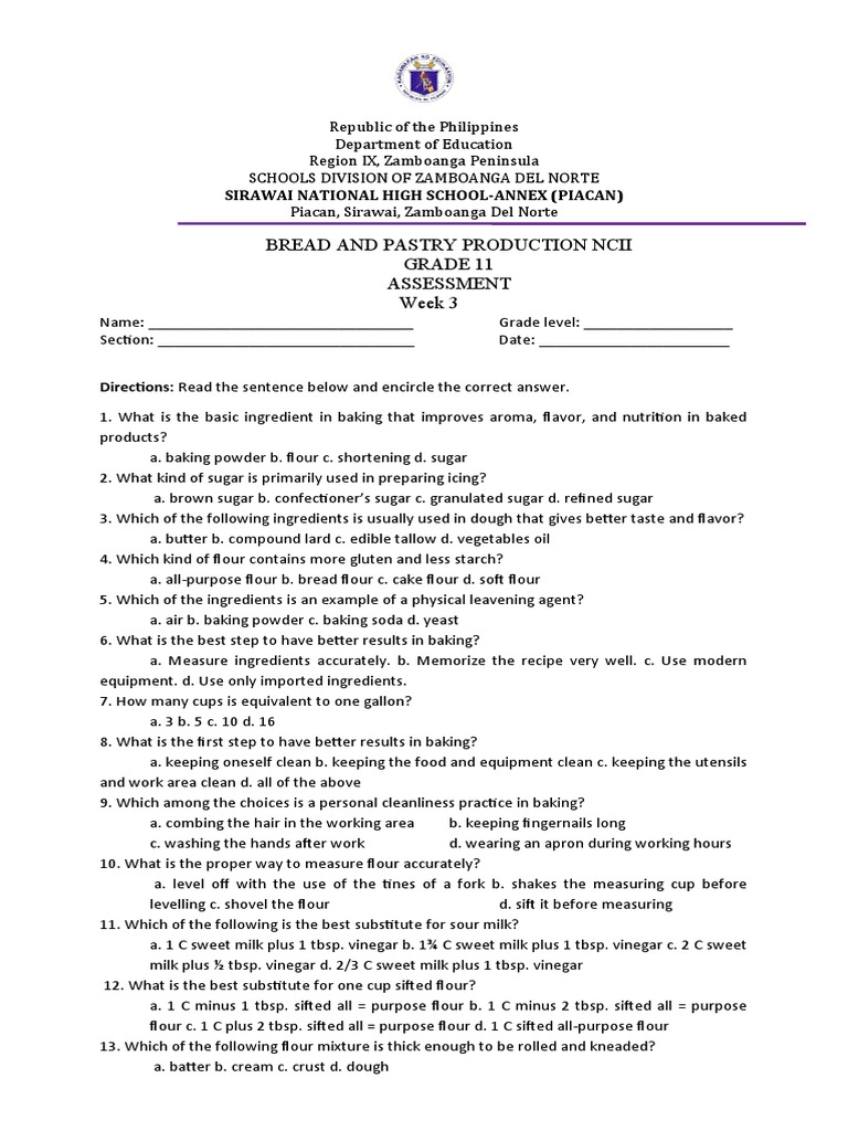 BPP G11 - Assessment 3 | PDF | Breads | Flour