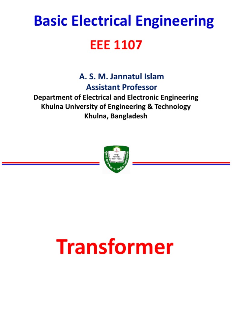 Transformer EEE 1107 | PDF | Transformer | Inductor