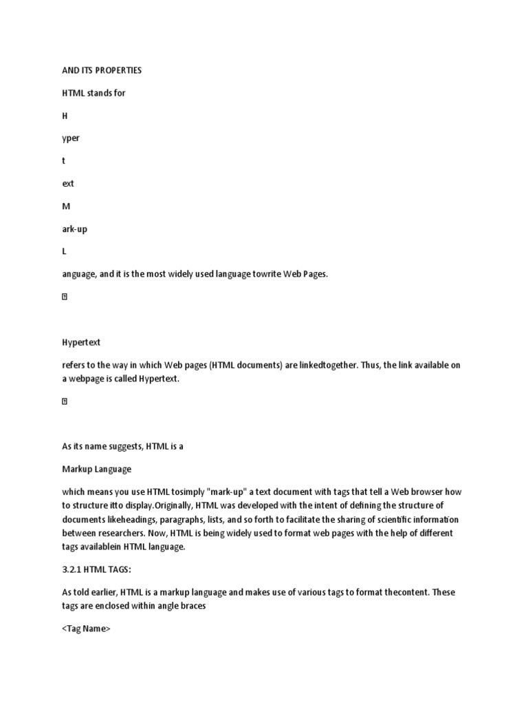 Siwes | PDF | Html | Html Element