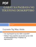 Ang Pagsulat NG Paglalarawan Ay Maaaring Subhetibo o Obhetibo | PDF