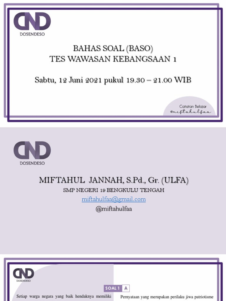 BASO 1 TWK - MJ Share | PDF
