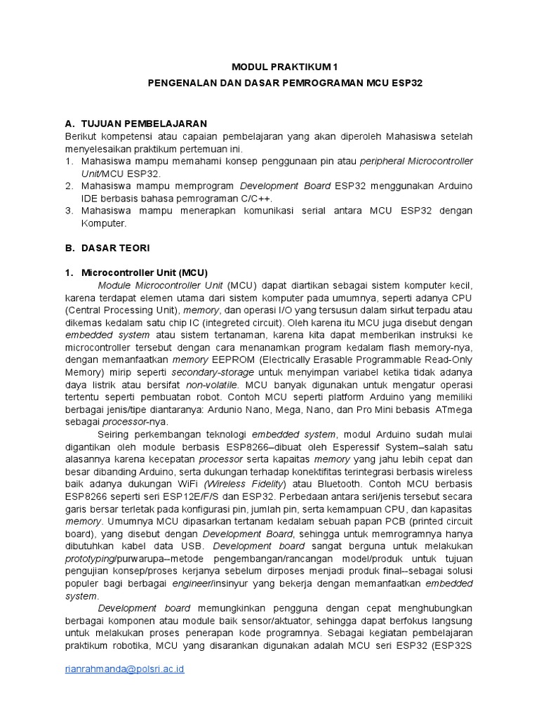 Modul 1 Praktikum Robotika | PDF
