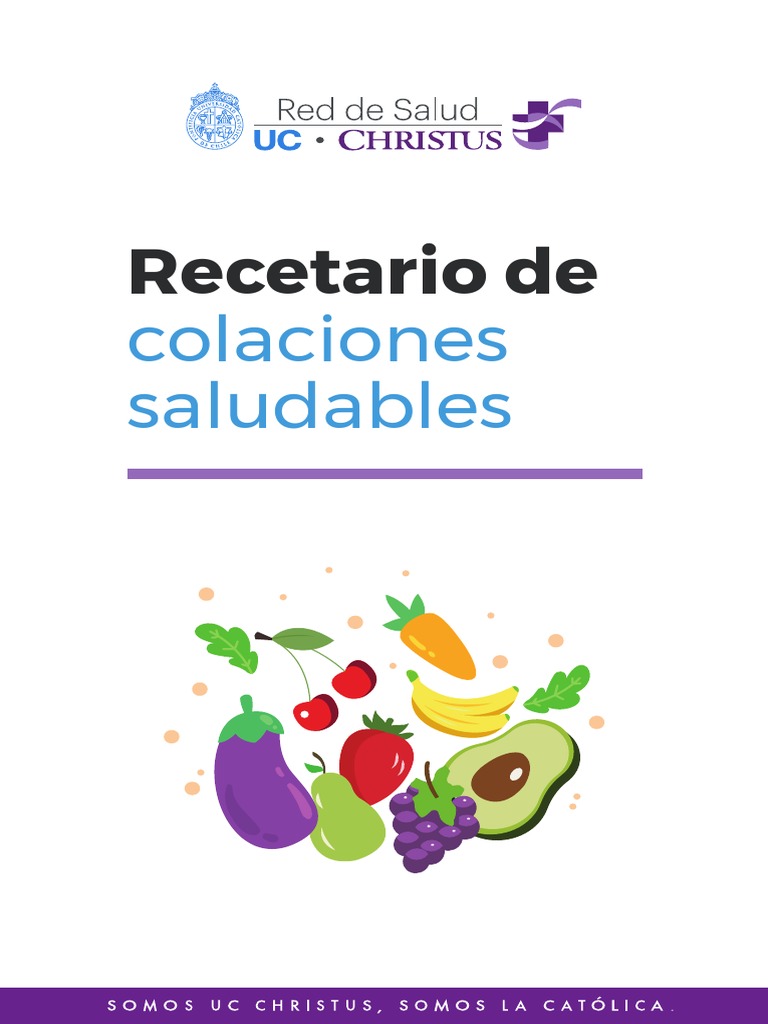 Recetario Colaciones Saludables UC CHRISTUS 1675094161 | PDF | Panes | Relleno