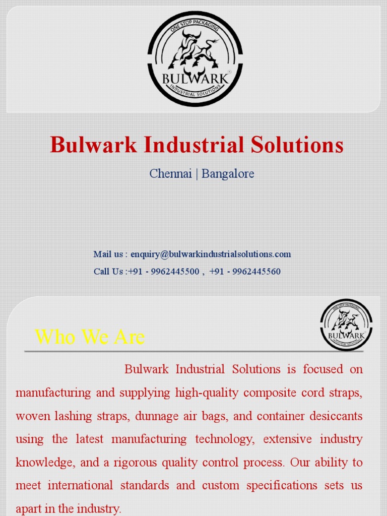 Packaging Solutions by Bulwark Chennai | PDF