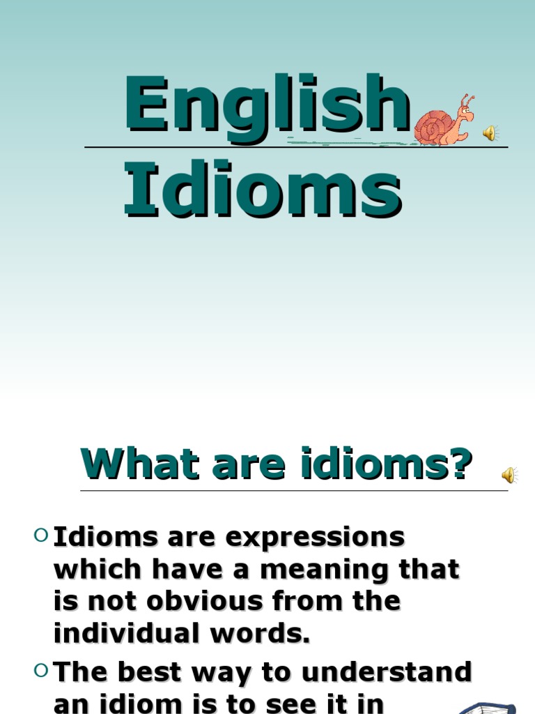 English Idioms | PDF | Idiom