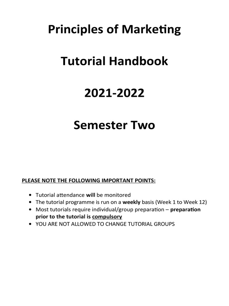 POM Tutorial Tasks Sem 1 2021.22 | PDF | Market Segmentation | Brand