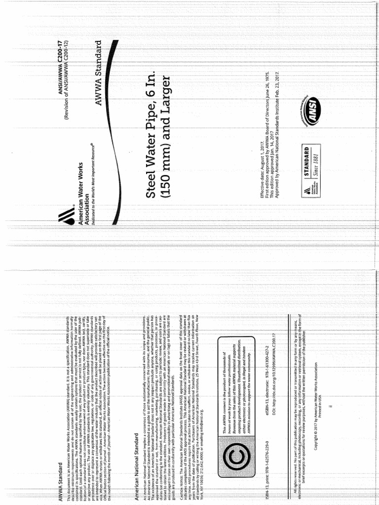 Awwa C200 - 17. | PDF