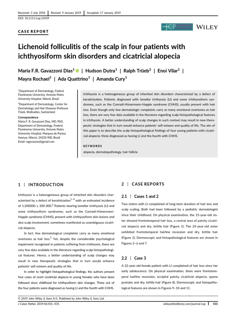 Dias Et Al-2019-Journal of Cutaneous Pathology | PDF | Hair Loss ...