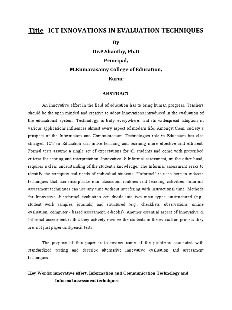 DR P Shanthy | PDF | Educational Assessment | Standardized Tests