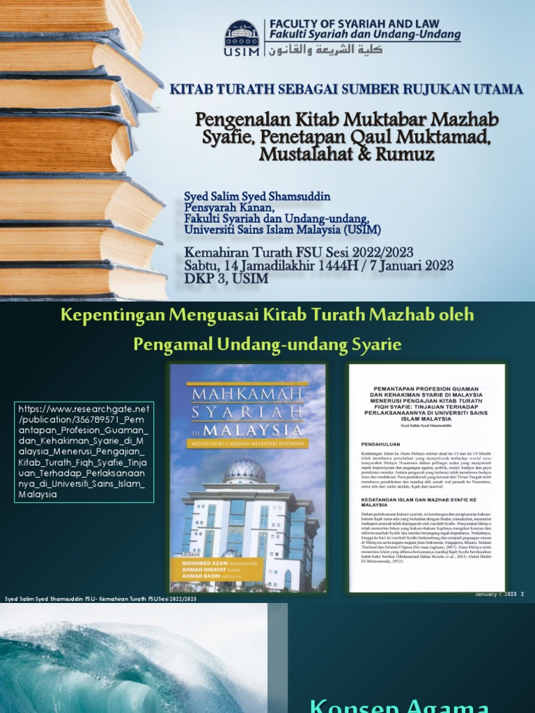 Kemahiran Turath FSU Sesi 20222 2023 Syed Salim FSU, USIM Peserta | PDF