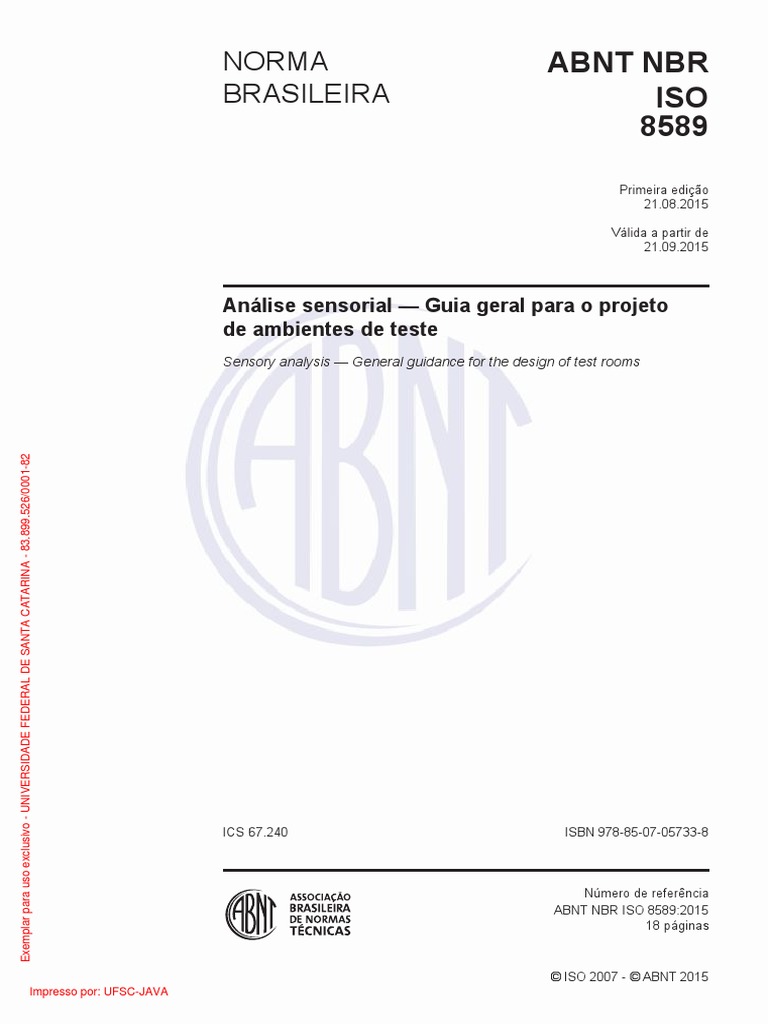 Abnt NBR Iso 8589 2015 | PDF | Cor