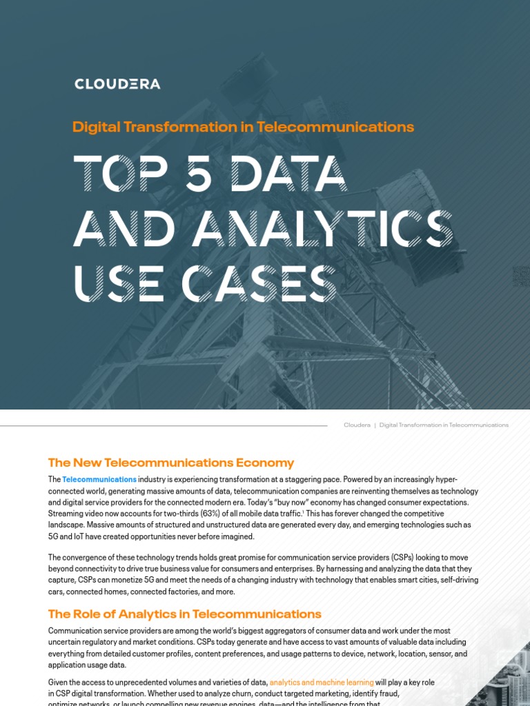 Top5 Usecases For Telcos | PDF | Internet Of Things | Analytics