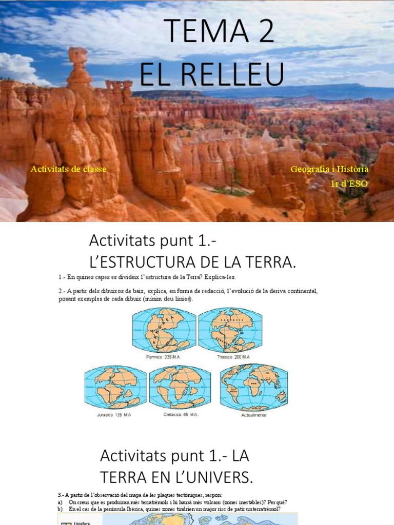 CS1 TEMA 2 EL RELLEU Activitats | PDF
