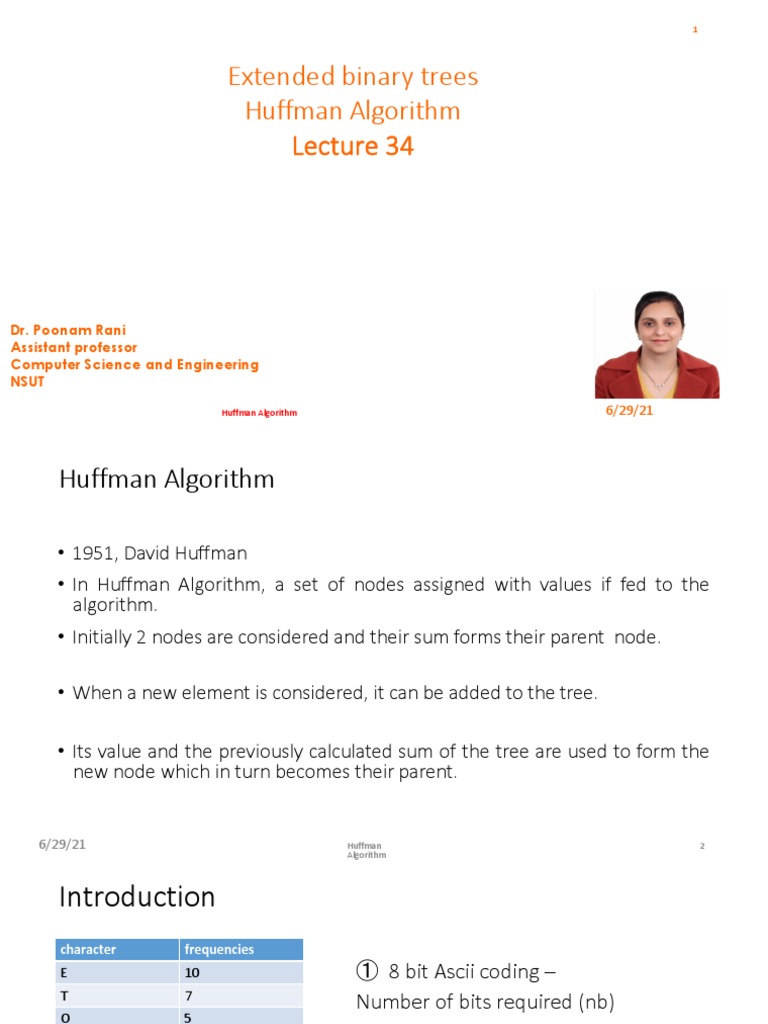 Lect34 Huffman Coding | PDF | Algorithms | Theoretical Computer Science Lect34 Huffman Coding | PDF | Algorithms | Theoretical Computer Science