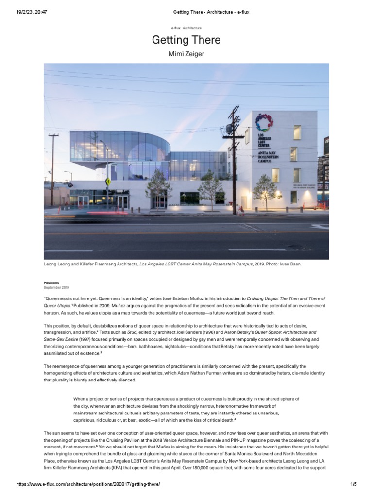 Getting There - Architecture - E-Flux | PDF | Queer