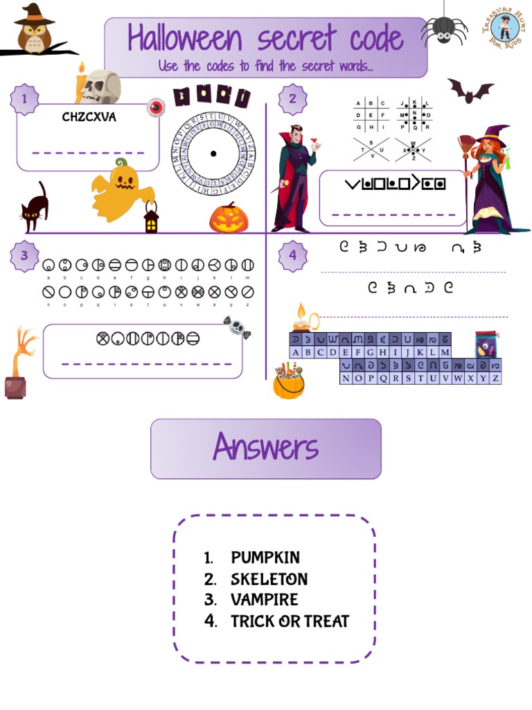 Halloween Secret Code | PDF | Mystery, Thriller & Crime Fiction