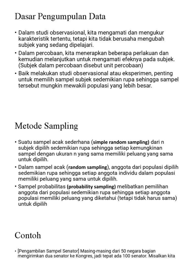 Metode Pengambilan Data | PDF