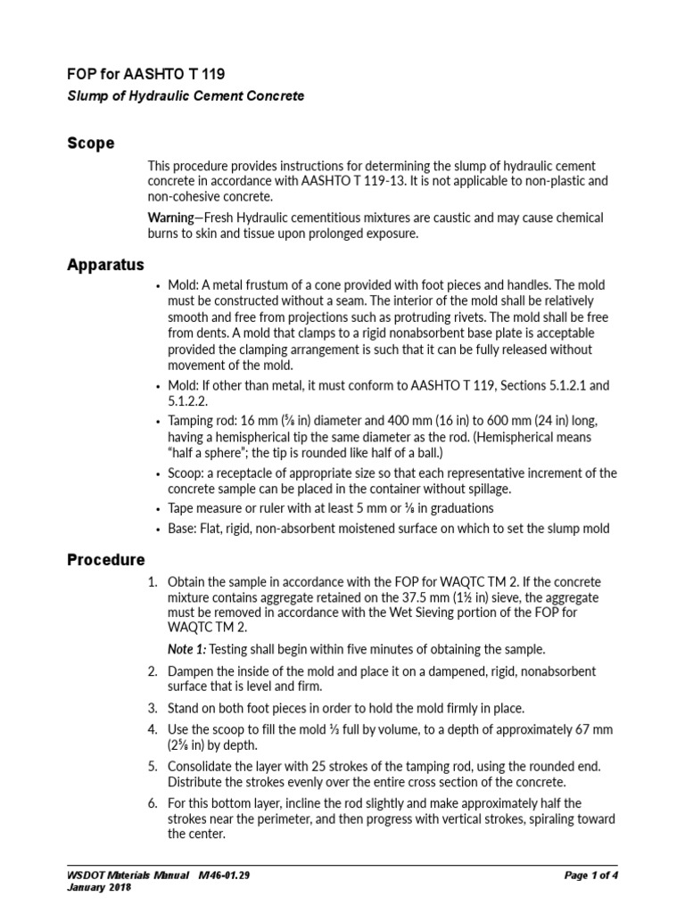 Slump Test - t119 | PDF | Concrete | Building Engineering