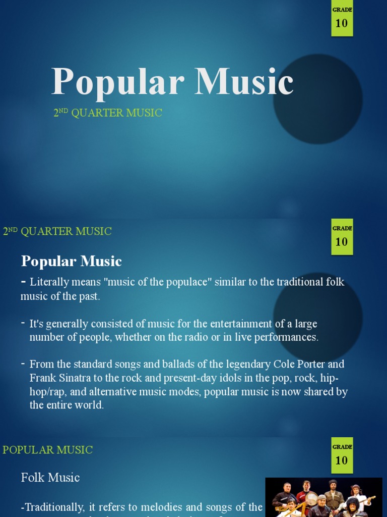 Music 2q Pop Music | PDF | Country Music | Rock Music