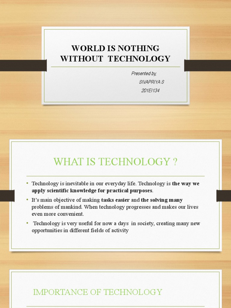 Life Without Technology: A Double-Edged Sword | PDF | Innovation | Learning