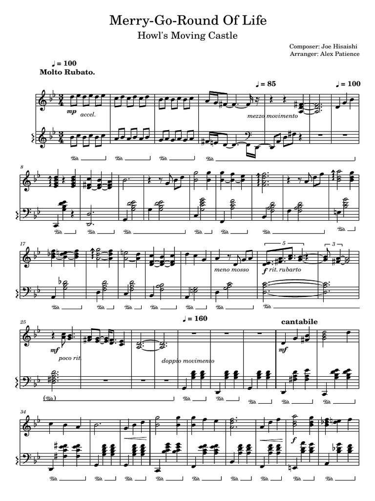 Merry-Go-Round of Life: Howl's Moving Castle | PDF | Musical ...