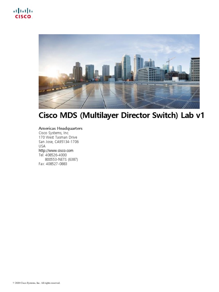 B Cisco Mds Multilayer Director Switch Lab v1 Korean | PDF