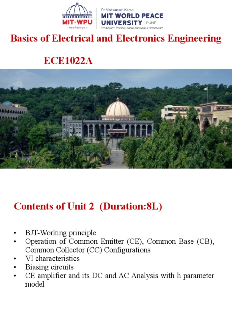 Unit-2 Bipolar Junction Transistor | PDF | Bipolar Junction Transistor | Amplifier