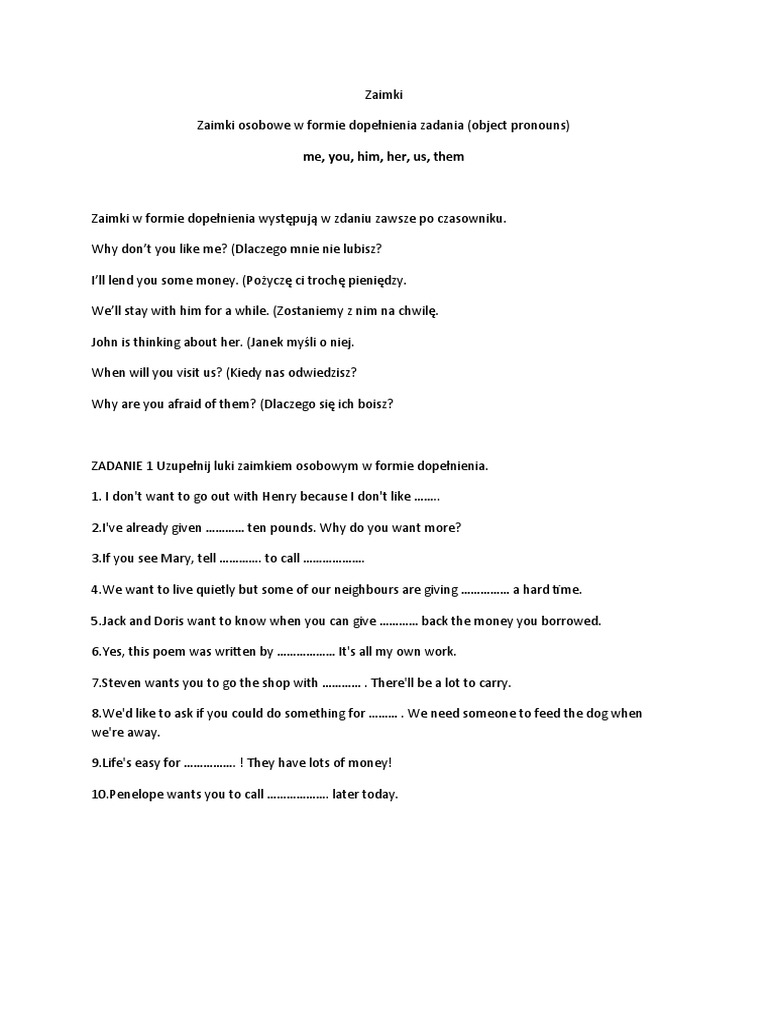 Zaimki | PDF