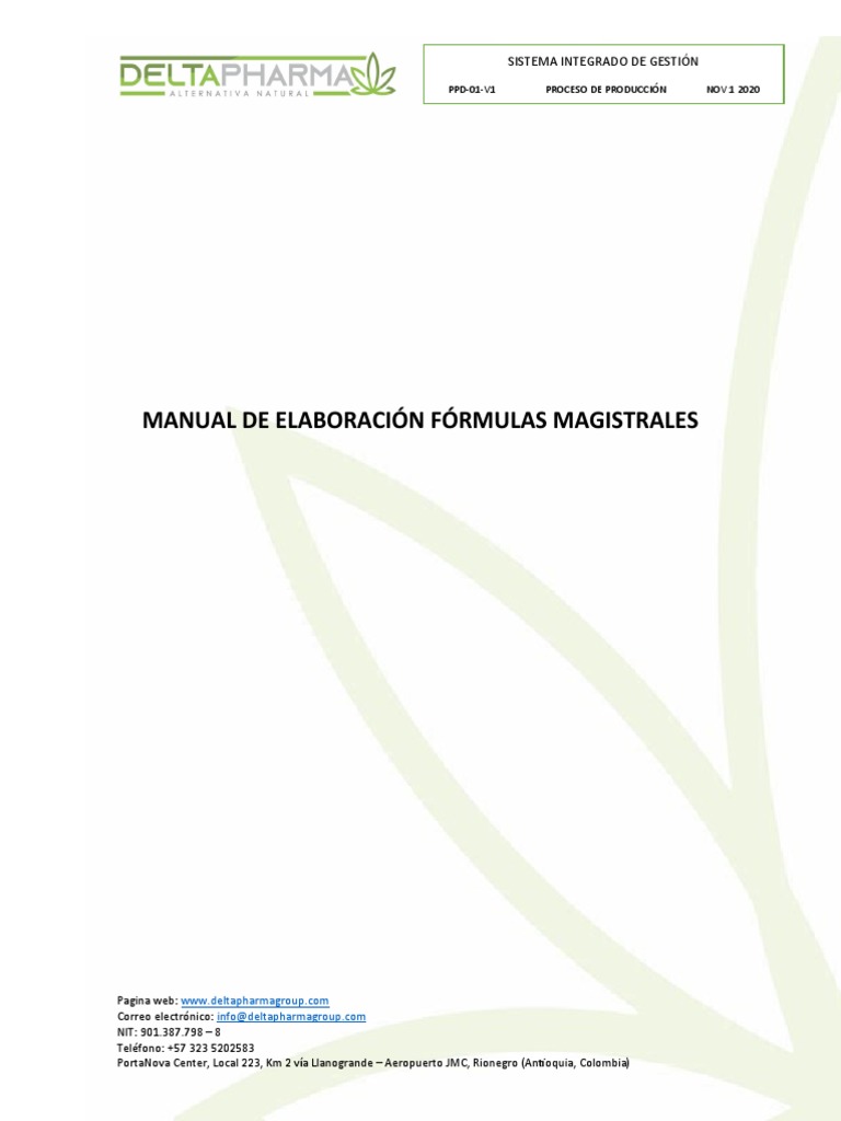 Manual de Elaboracion de Formulas Magistrales | PDF | Farmacéutico ...
